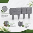 2026 New Flower Bed Edging Borders 10PCS Cobbled Imitation Stone Garden ...