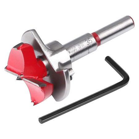 Lepai Recessed Woodworking Router Bit, 35mm Wood Drill Bit Adjustable ...