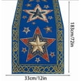 American Flag Stars Flowers 4th of July Table Runner, Memorial Day ...