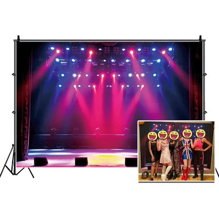 7x5ft Stage Spotlight Backdrop Concert Live Plateform Banner Gloomy ...