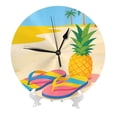 9.84in Round Wall Clock Frameless No Glass Silent Non-Ticking Pvc Board ...