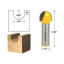 90 Degree X 1" Diameter V Groove Router Bit - 1/2" Shank - Yonico 14996 ...