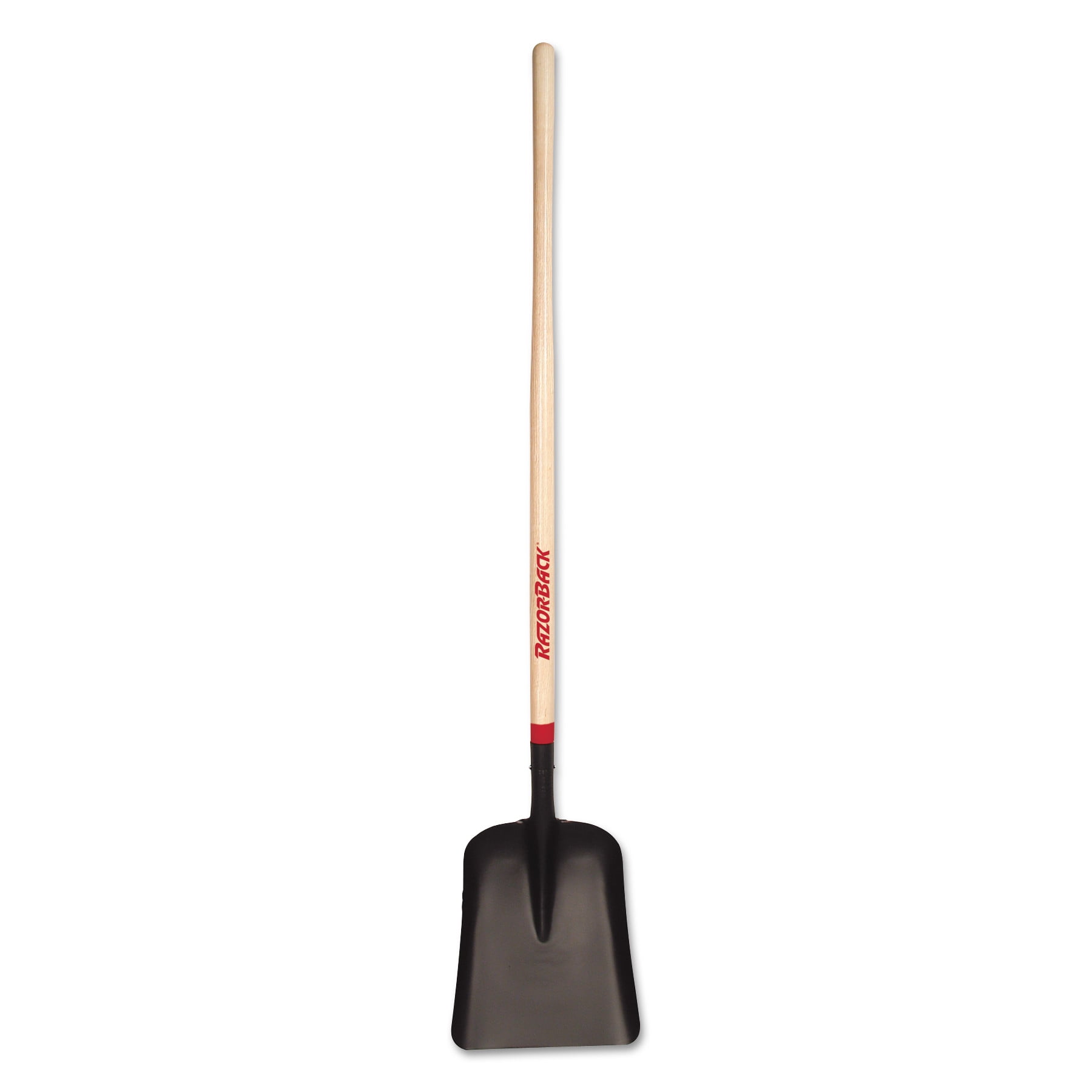 Ames Razorback Steel 11 in. W x 58.75 in. L Square Point Shovel Wood ...