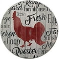 Farmhouse Chicken / Rooster Round Electric Stove Burner Covers - Set of ...