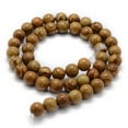 5Strand Natural Wood Lace Stone Wooden Jasper Beads Strands Round 6mm ...