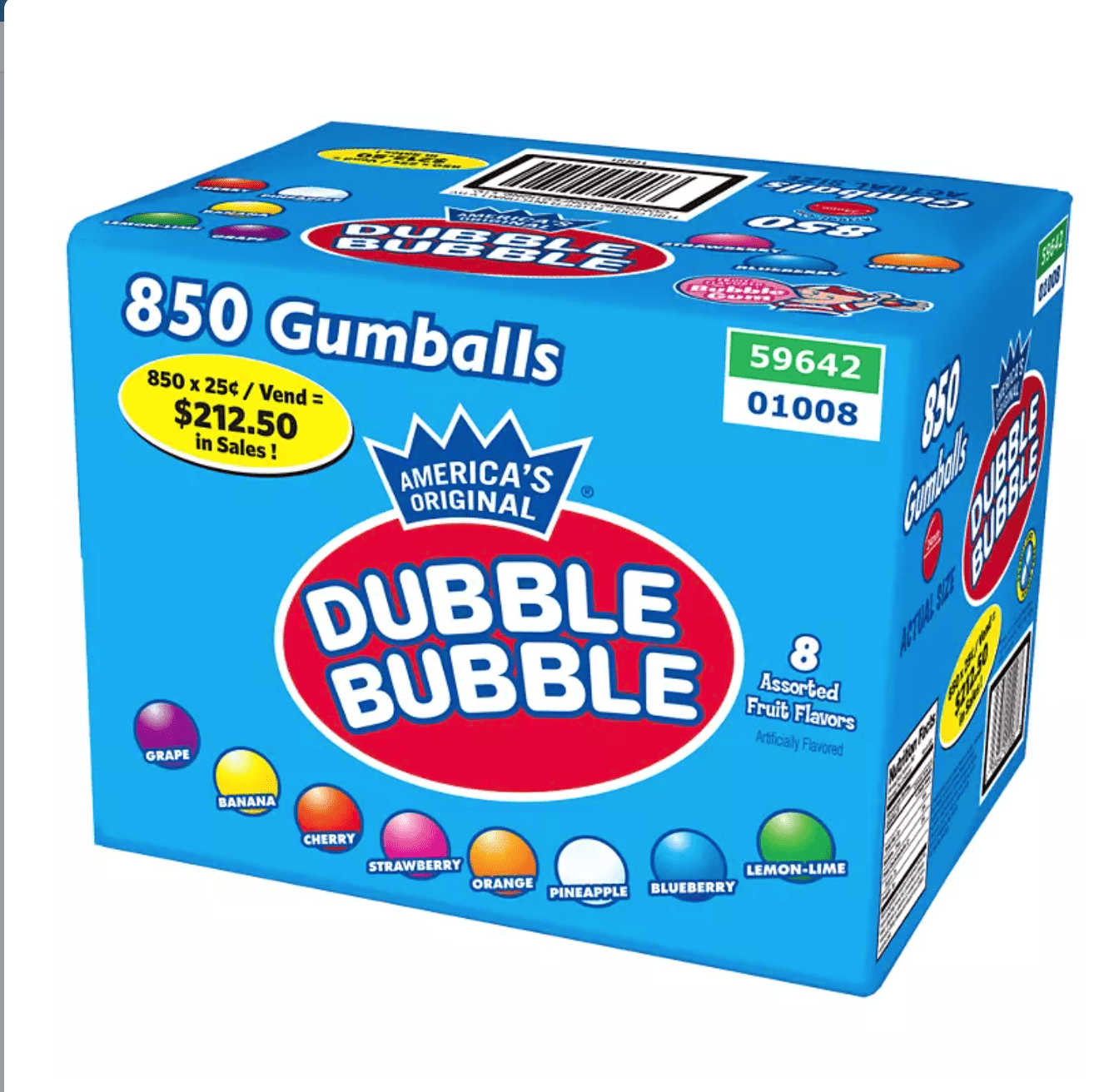 Dubble Bubble 24mm Gumballs Assorted Fruit (17.27lbs.) - Walmart.com