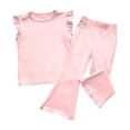 Coerni Toddler Girls 2PC Sets Ruffle Trim Sleeveless Tank Top ...