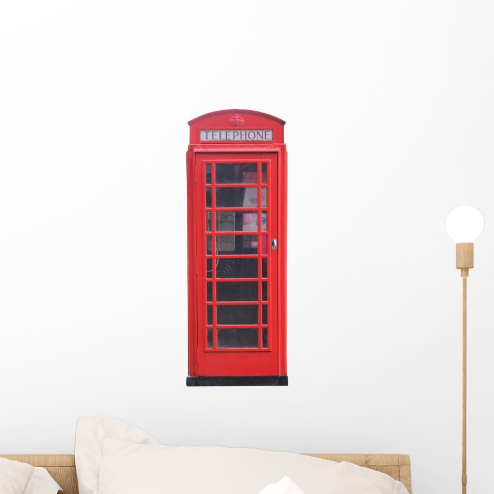 Traditional Red British Telephone Wall Decal by Wallmonkeys Peel and ...