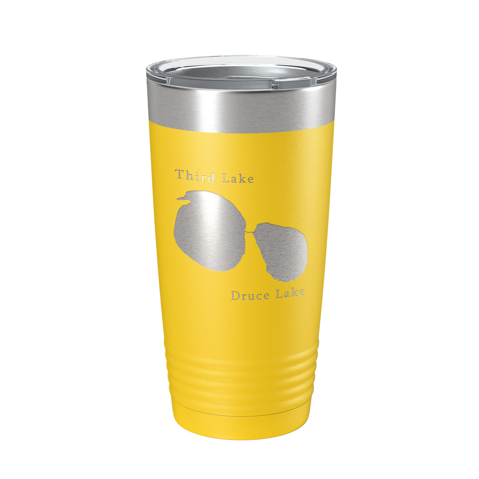 Third and Druce Lakes Map Tumbler Travel Mug Insulated Laser Engraved ...