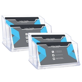 10 PACK Clear Business Card Holders Desktop Display Acrylic Plastic AZM ...