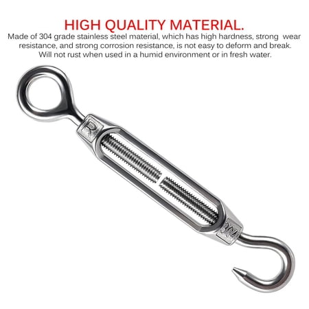 M16 OC Stainless Steel 304 Heavy Turnbuckle Duty Wire Rope Turnbuckle ...