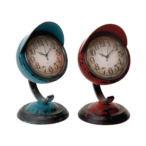 Table Clock Assorted In Red And Blue Colors - Set Of 2 - Walmart.com ...