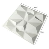 Art3d 12-Pack 19.7 in. x 19.7 in. PVC 3D Wall Panel in White - Walmart.com