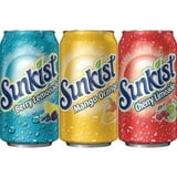 Sunkist Summer Variety Pack, 12oz, Berry Lemonade, Mango Orange, Cherry ...