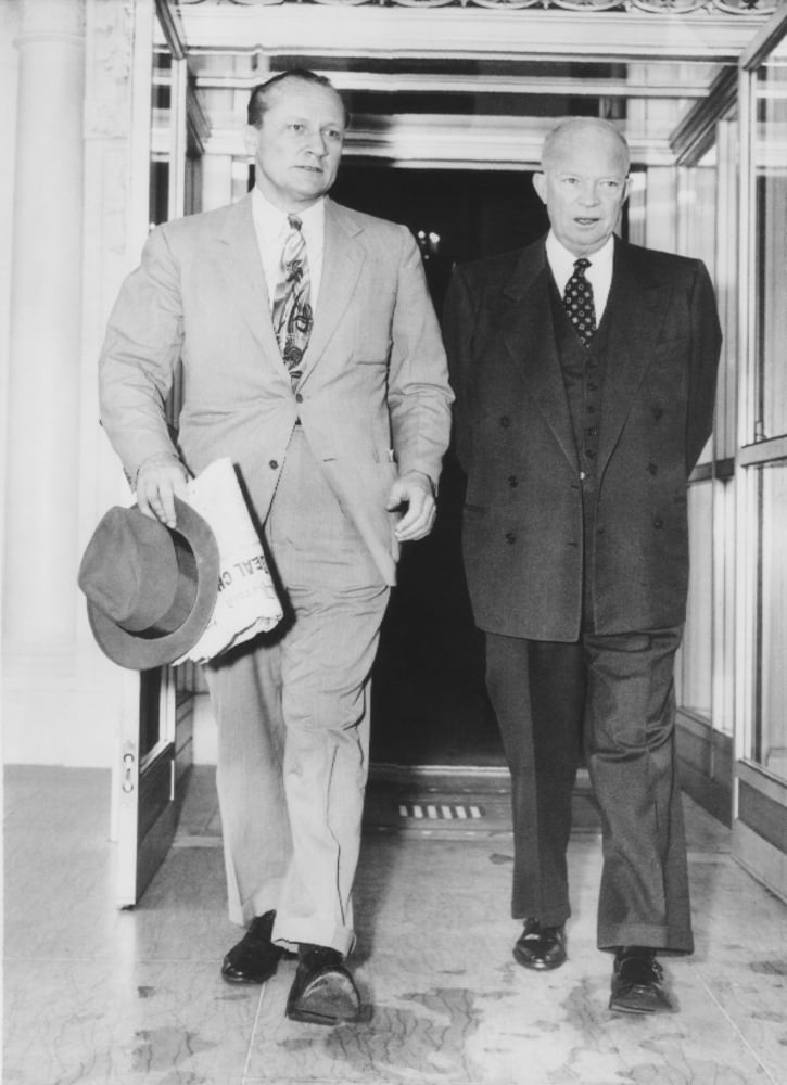 President Eisenhower With Republican Senate Majority Leader William F ...