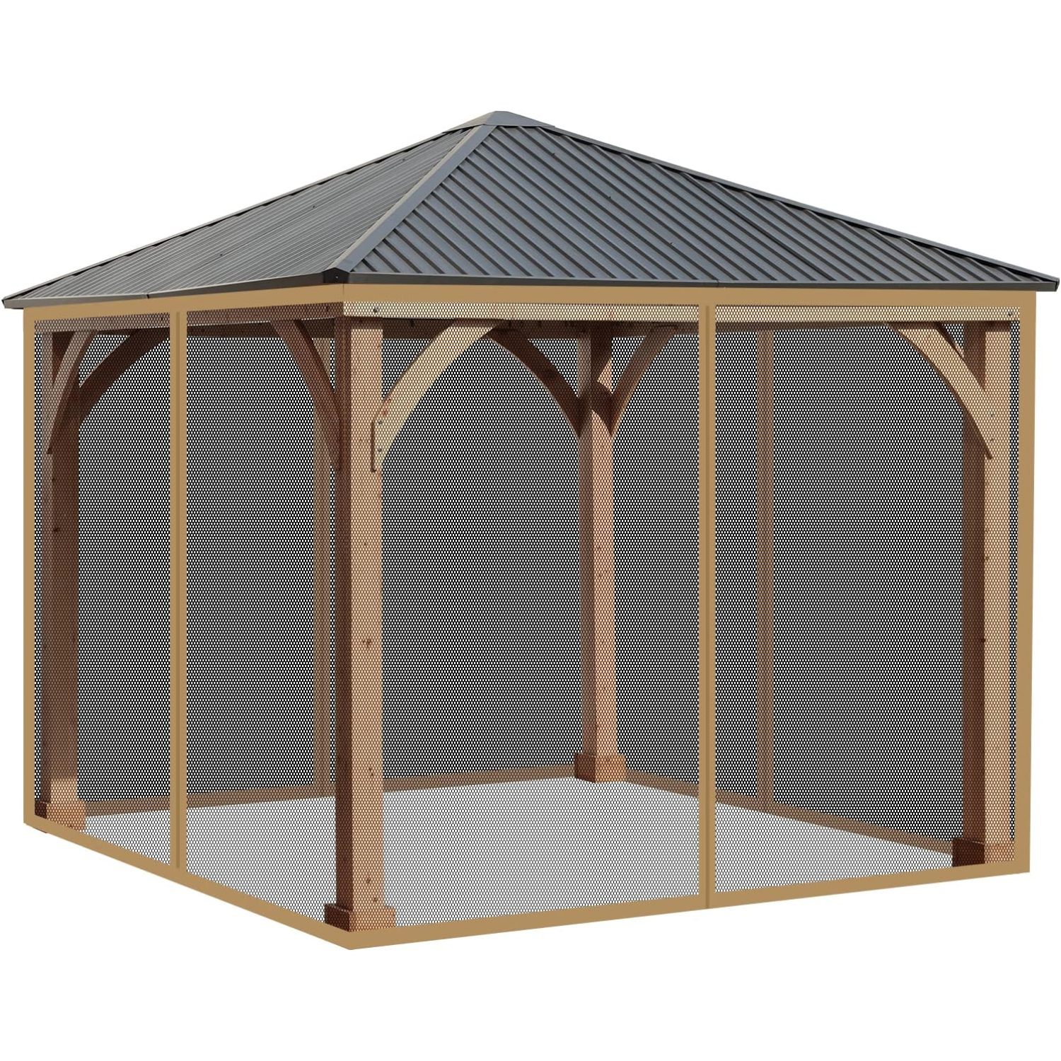 Bilot Gazebo Netting Screen Replacement Universal 4-Panel Sidewalls for ...