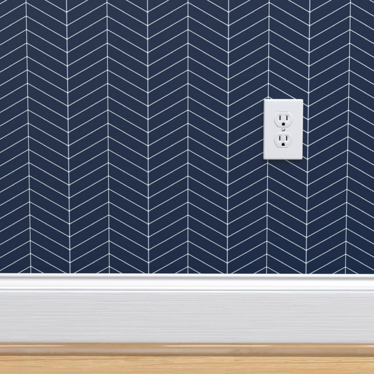 Navy Blue And White Chevron Background