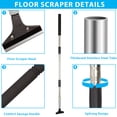 Floor scraper, 31" to 61" Scraper Tool Long Handle with 4-inch Razor ...