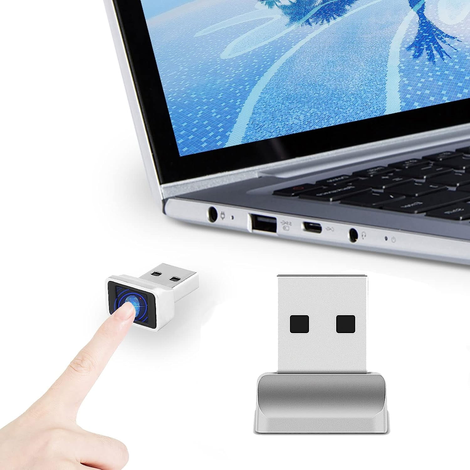 USB Fingerprint Reader, DDSKY Portable Security Key Biometric ...