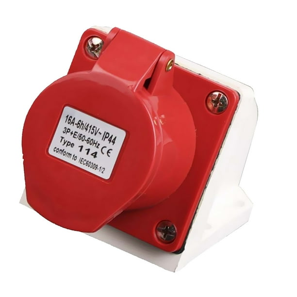 Enchufe eléctrico Enchufe Conector 16A Impermeable Enchufe Montaje de pared de 4 vías Gloria ...