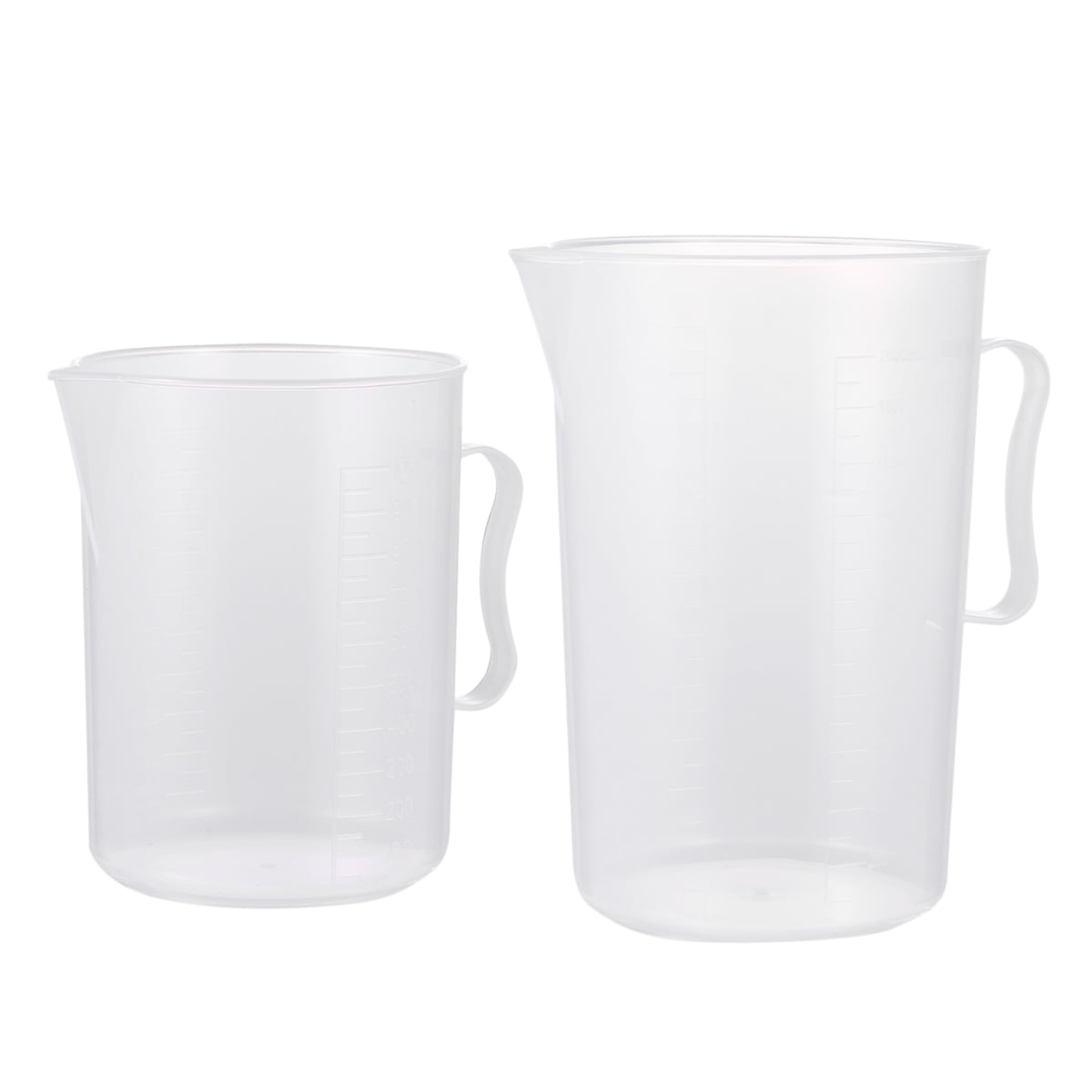HEMOTON 2pcs Plastic Measuring Pitcher with Handle Clear Graduated Cups ...