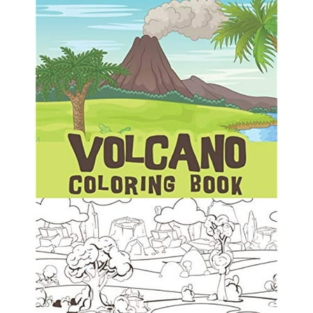Volcano coloring book: Volcano eruption, Magma, Lava illustrations ...