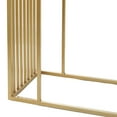 DecMode 44" x 31" Gold Metal Geometric Console Table with Mirrored ...