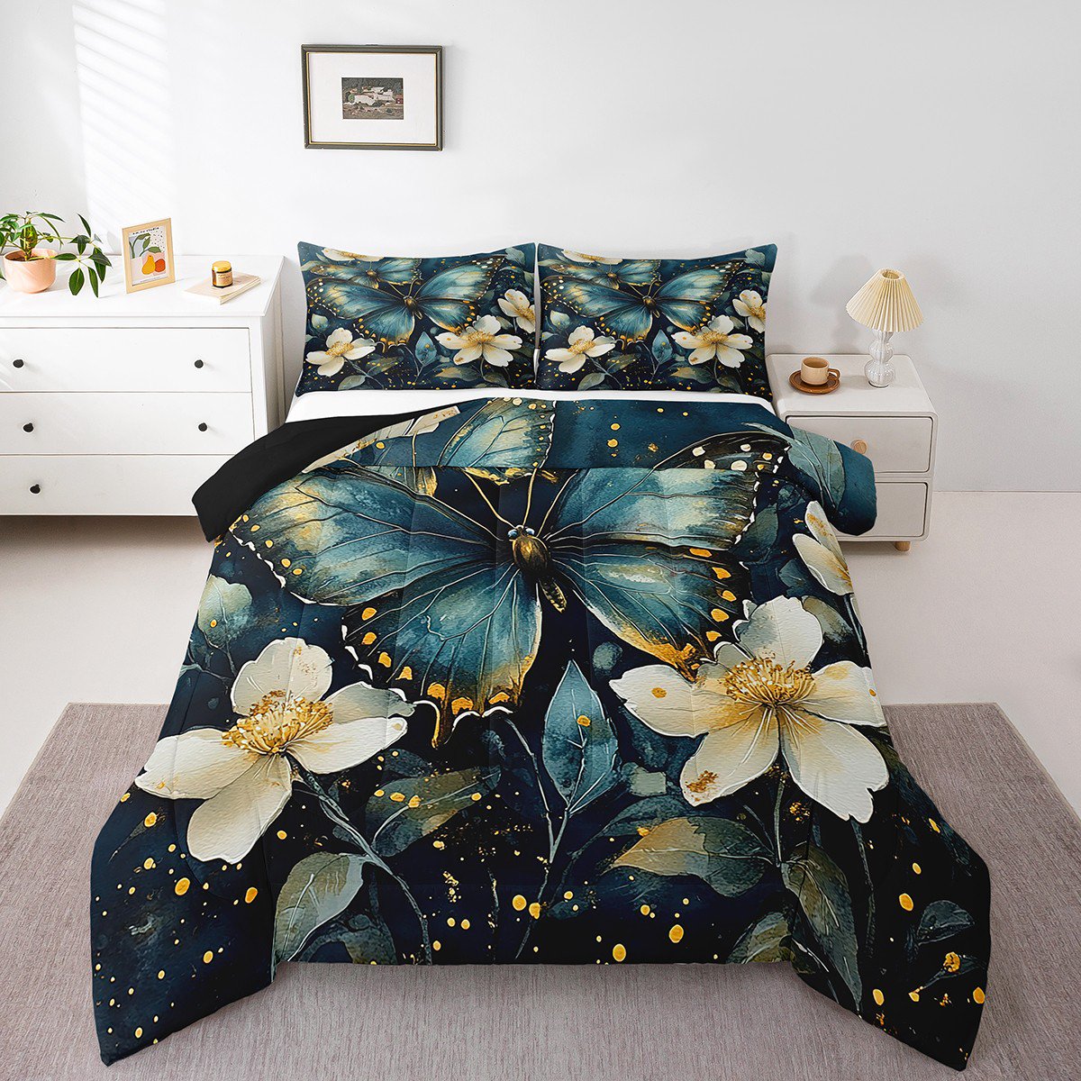 Click here for Erosebridal Butterfly Comforter Set Queen Size wat... prices