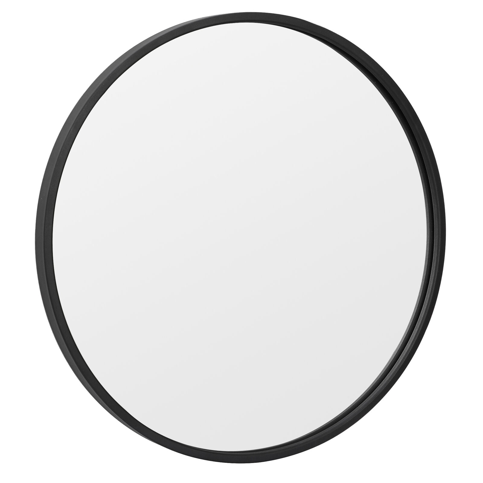 ZENSTYLE 18" Rubber Frame Round Mirror For Entryways Bathrooms Living ...