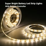 Battery Led Strip Lights With Remote Control, 2*2M Warm Led Strip ...