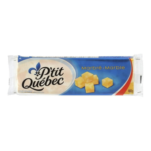 Bloc de fromage cheddar marbre P'tit Quebec 460g - Walmart.ca