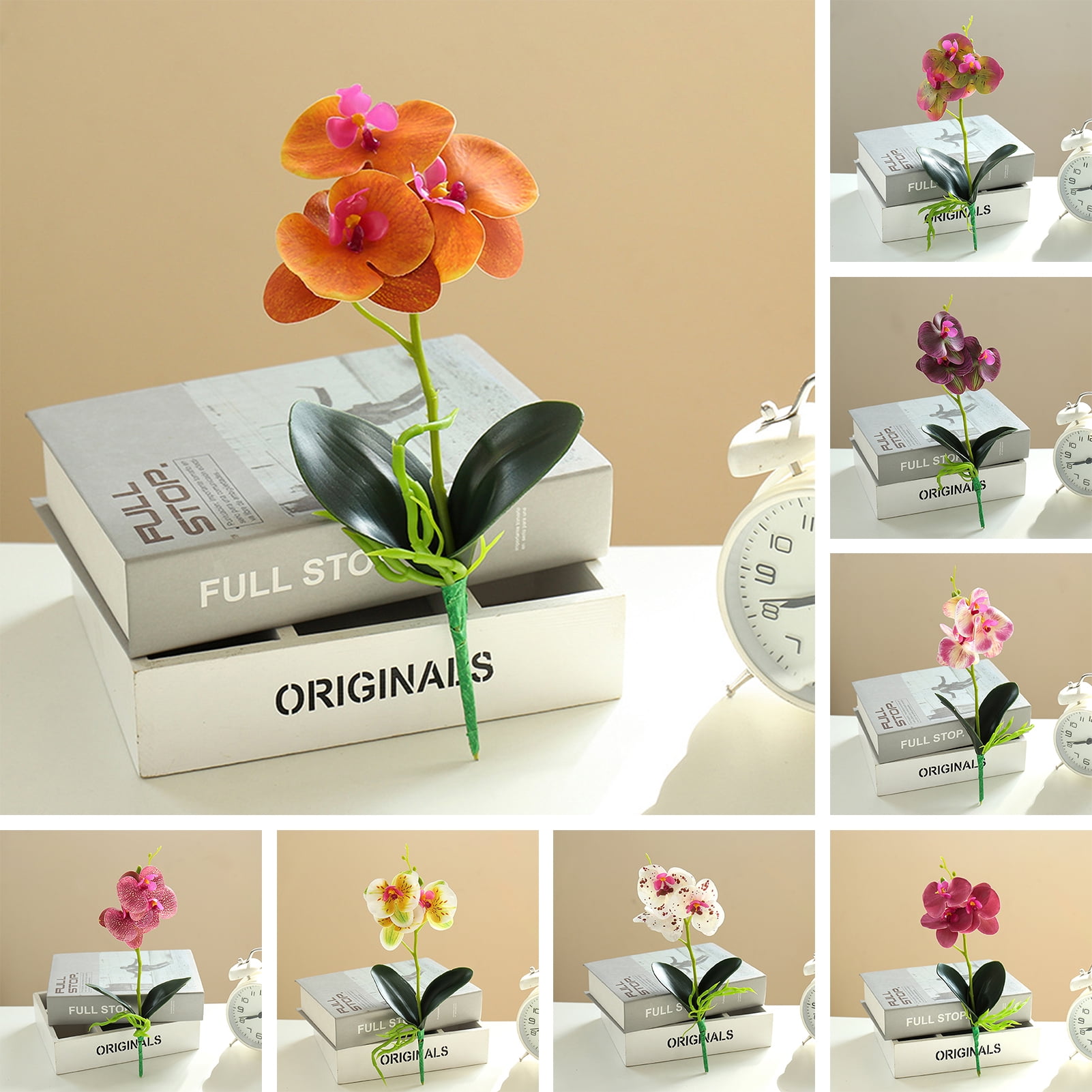 Hesroicy Artificial Orchid Non-fading Not Withered Easy Care Vivid ...