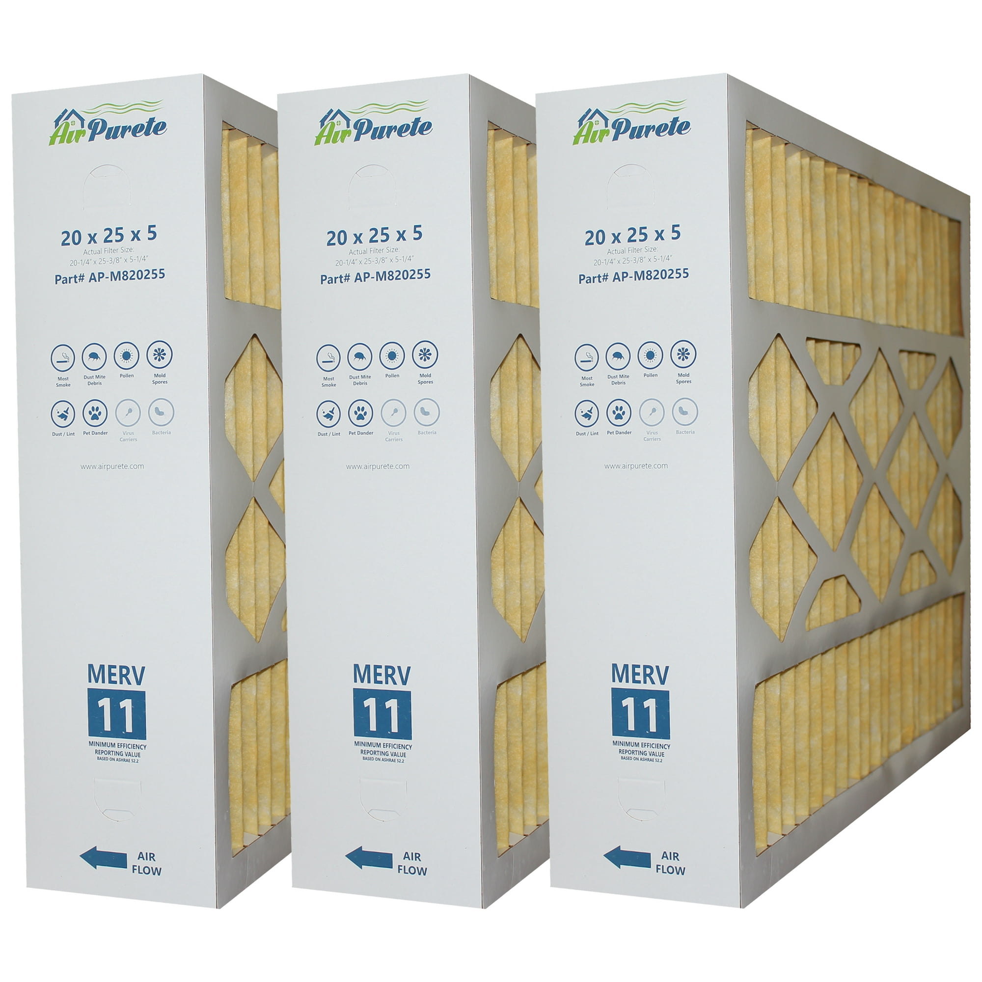 Click here for Air Purete Ap-M820255 Pack Of 3 20x25x5 prices