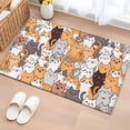 Entryway Rug 2'x3' Cartoon Cat Small Area Rug Non-Slip Front Door Mat ...