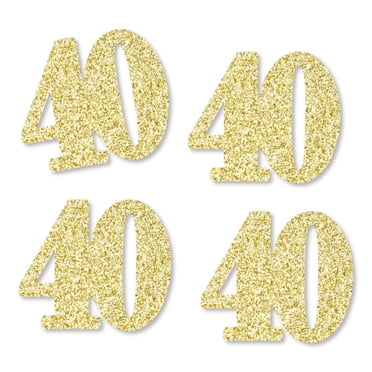 Big Dot of Happiness Gold Glitter 2 - No-Mess Real Gold Glitter Cut-Out ...