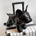 French Bulldog Personalized Shoulder Bag, Brown Dog-Shaped Leather ...
