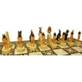 Egyptian Anubis Gold Buff Anubis Chess Set W/ 17 Mosaic Color Board ...