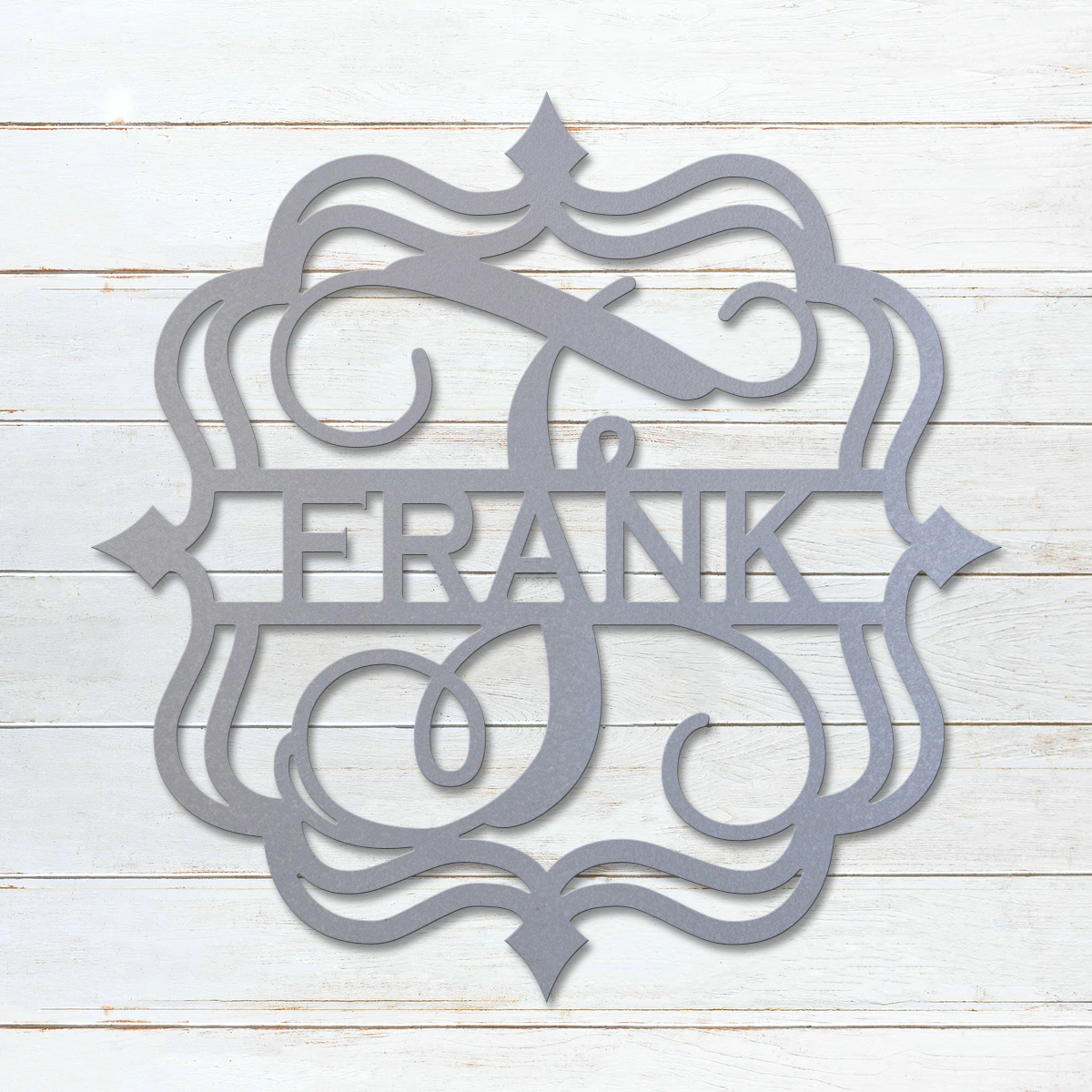 Framed Metal Monogram with Name Raw - 14" F - Walmart.com