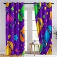 Skateboard Star Blackout Curtains, Cartoon Sports Theme Window Drapes ...