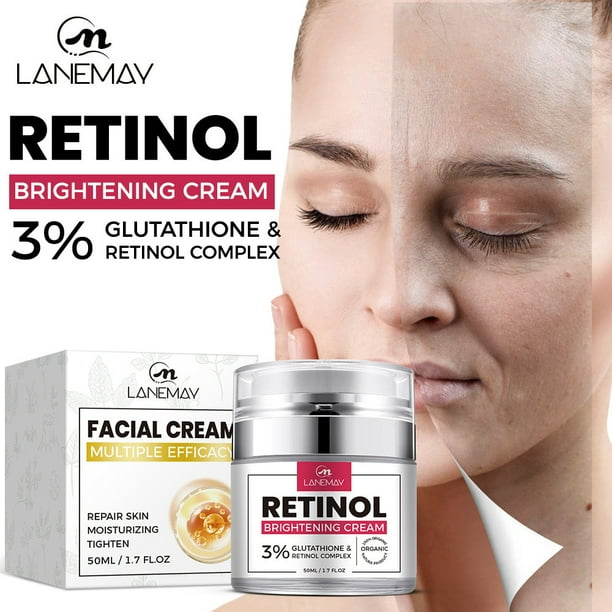 Crema Hidratante Facial onlyliua con Retinol Vitamina E y Ácido Hialurónico para Arrugas y ...