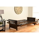 Albany Futon with storage in Rustic Walnut Finish, Multiple Colors ...