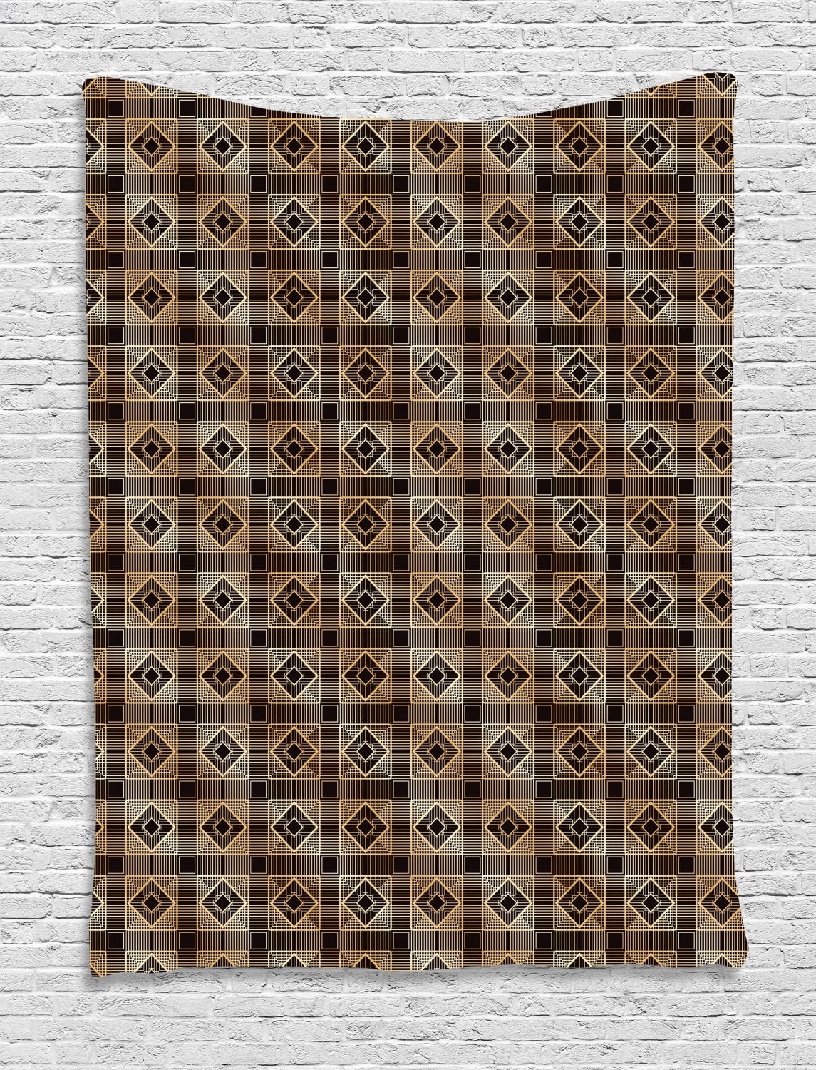 Art Deco Tapestry, Castellated Form of Symmetric Diversified Diamond ...