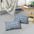 Blue Leopard Print Pillow Covers 12x20 Set of 2 Preppy Room Decor ...