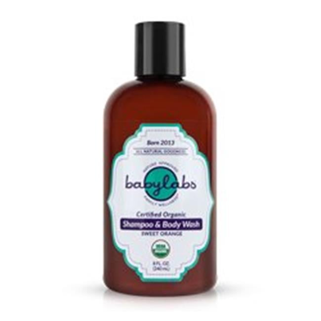 BABYLABS USDA Certified Organic Gentle Baby Shampoo & Body Wash (Sweet ...