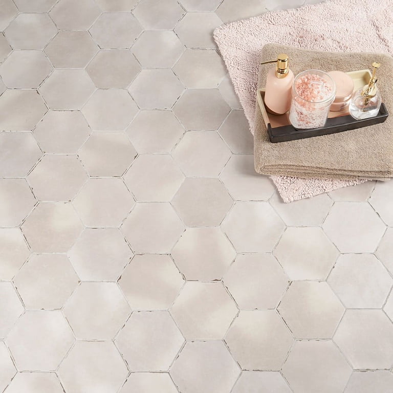 Bond Tile Palo Alto Hex Denim Blue 55 In X 6 In Porcelain Floor And