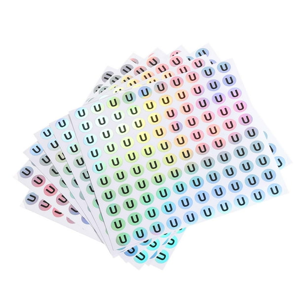 Laser Capital Letter Stickers, Alphabet U Round Self-Adhesive ...