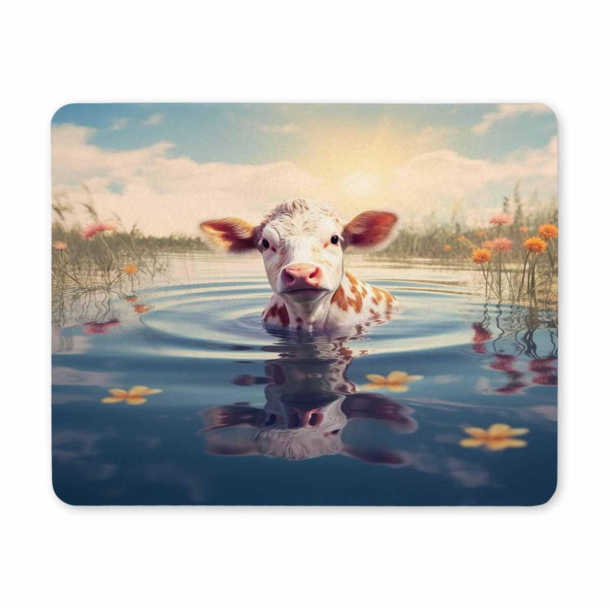 Milk Cow Gaming Mouse Pad,Milk Cow Meadow Grassland Non-Slip Rubber ...