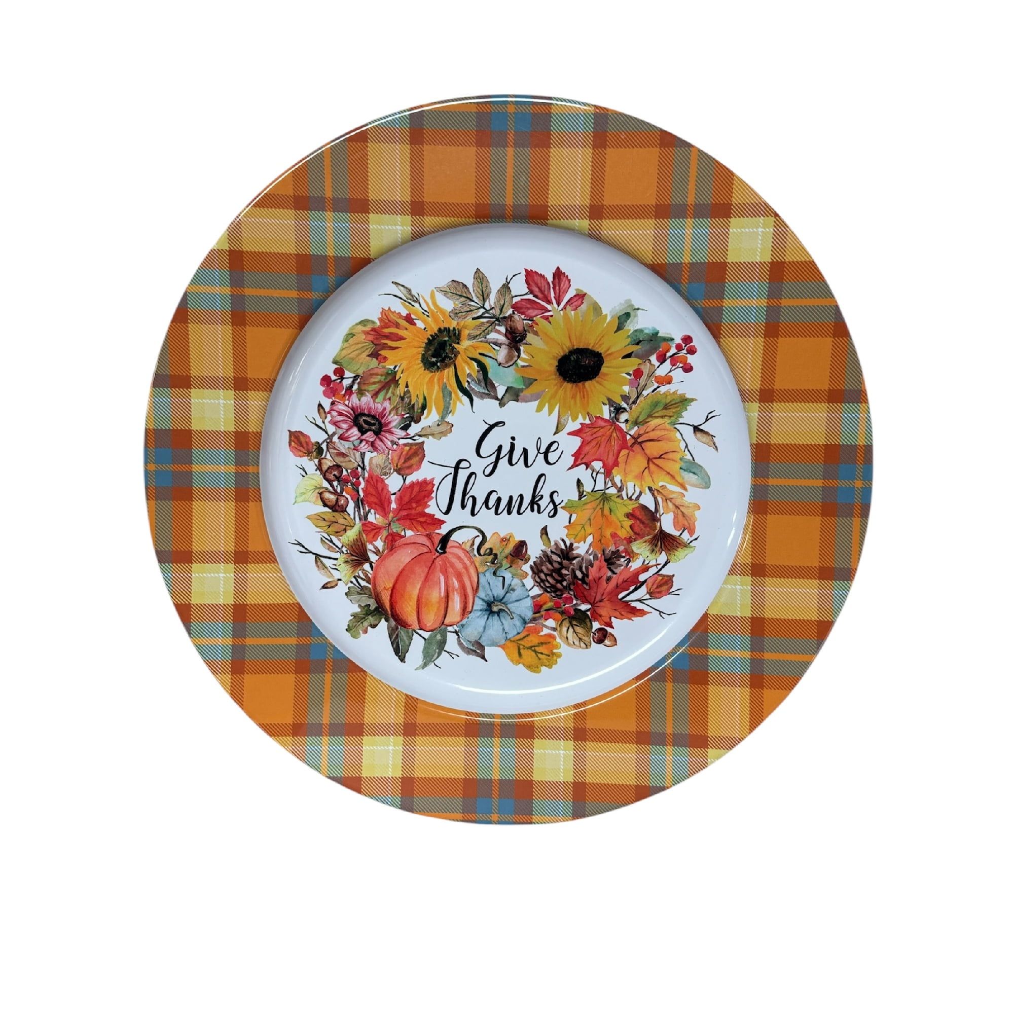 Click here for Ih Casadécor Printed Metal Charger Plate (Pumpkin... prices