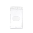 Pack of 10 - ID Badge Holders Hard Plastic Card Holder Vertical with ...