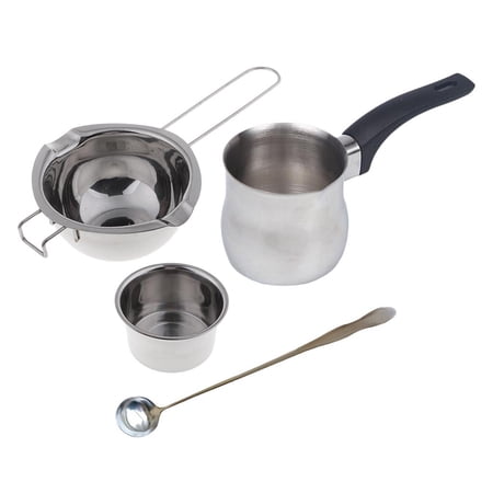 4Pc Stainless Steel Candle Melting Pot Double Boiler Stirring Spoon DIY ...